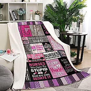 Juirnost Nurse Gifts for Women,Nurse Gifts Throw Blanket,Nurse Gifts,Gifts for Nurses,Nurses Day Gifts,Nurse Blanket,Nurse Retirement Gifts for Women,Retirement Gifts for Nurses for Bed Sofa 50X60inch