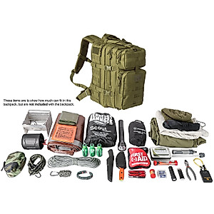 Exos Bravo Tactical Assault Backpack Rucksack (Olive Drab)