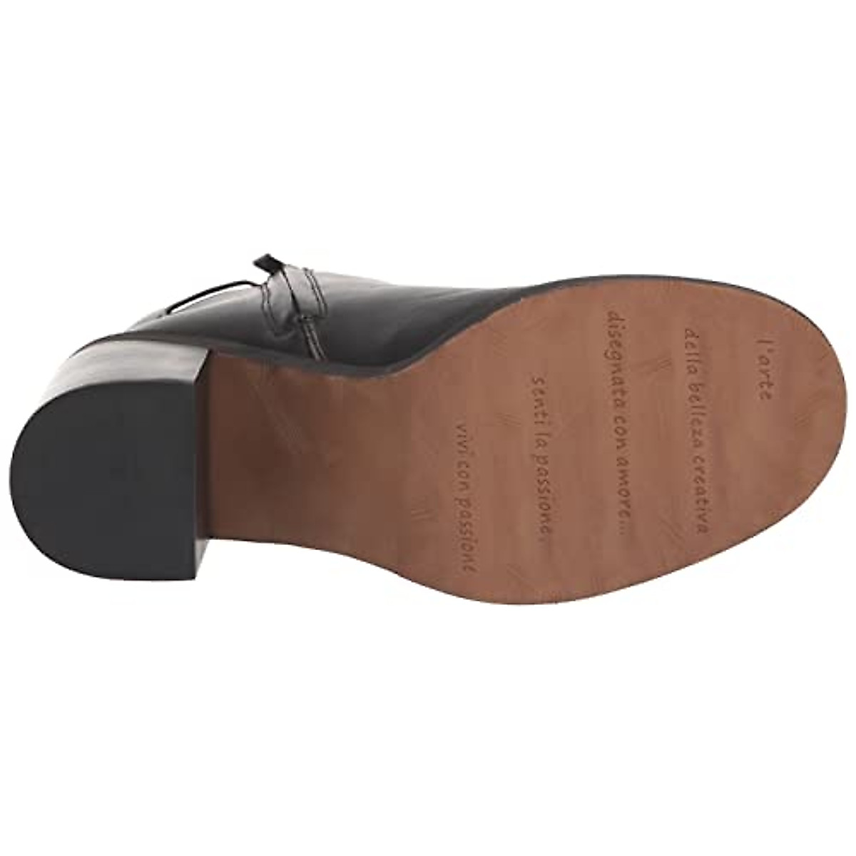 Franco Sarto Womens Rivet Bootie Black Leather 7 M