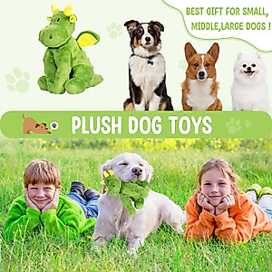 Letsmeet Squeaky Dog Toys Plush Dog Toy with Crinkle Paper Stuffed Durable Dog Chew Toys for Small Middle and Large Dogs