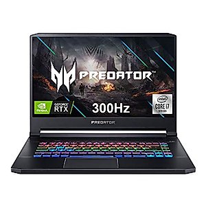 Acer Predator Triton 500 PT515-52-742J Gaming Laptop, Intel i7-10875H, NVIDIA GeForce RTX 2080 Super, 15.6" FHD NVIDIA G-SYNC Display, 300Hz, 32GB Dual-Channel DDR4, 512GB NVMe SSD, RGB Backlit KB