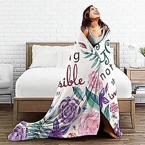 Pindola Bible Verse Christian Bible Verse Luke Throw Blanket Warm Lightweight Soft Cozy Warm Home Decoration 120"x90"