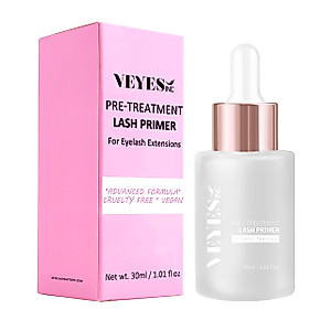 VEYES INC Lash Primer for Eyelash Extensions 30ml Professional Use Only Easy to Removes Proteins and Oils Increase Adhesive Bonding Power