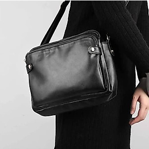 HCPBRS Crossbody Leather Shoulder Bags and Clutches, Women's Crossbody Handbags with Adjustable Strap, Multiple Compartments (Blue)