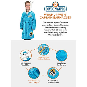 OCTONAUTS Boys Bathrobe | Captain Barnacle Toddler Bathrobe | Kids Robes | Boys' Bathrobes | Blue 6