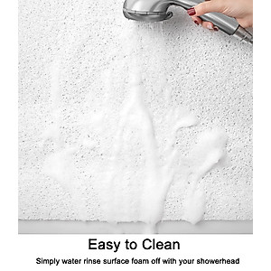 Leotruny Bath Tub Shower Mat 40 x 16 Inch Non Slip Soft PVC Loofah Bathtub Mats for Bathroom (C03-White)