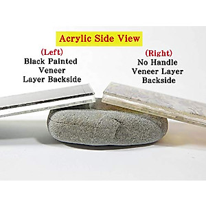 1 Pair of 140x38x6mm New Zealand Paua Abalone Veneer Acrylic Knife Blank Handle Holder (Green Abalone-Normal No Handling, 140mmx38mmx6mm)