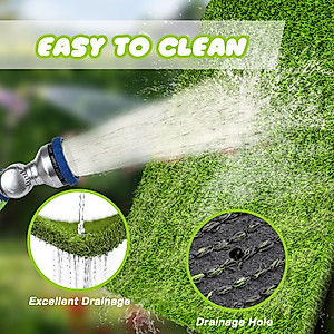 CooZero Artificial Grass, Professional Dog Grass Mat, Potty Training Rug and Replacement Artificial Grass Turf, Large Turf Outdoor Rug Patio Lawn Decoration, Easy to Clean with Drainage Holes