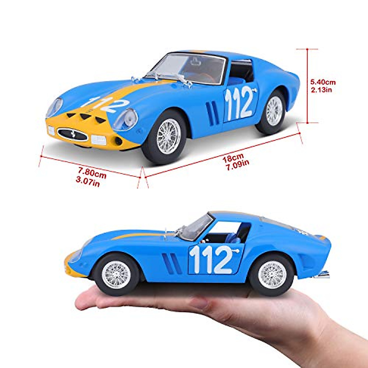 Bburago 1962 Ferrari 250 GTO 1: 24 Scale Die-cast Model, Blue