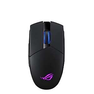 ASUS Optical Gaming Mouse - ROG Strix Impact II | Wireless Gaming Mouse with 16,000 DPI | 5 Programmable Buttons, RGB Lighting, 2.4 GHz, Long Battery Life, Lightweight, Ergonomic (Renewed)