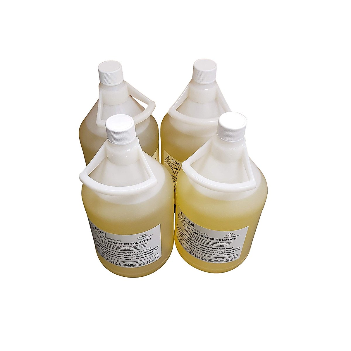 Acme Analytical Solutions pH 7 Buffer Solution, pH Calibration Solution, 2 Gallons, pH Meter Calibration Solution, NIST Traceable Reference Standard, Designed for All pH Meters, 4 x 3.8 Liters