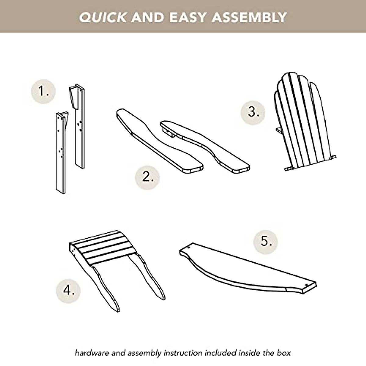 Cambridge Casual Arie Patio Adirondack, Fire Pit Lounge Chair/Natural Teak