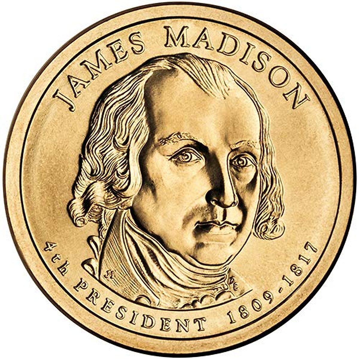 2007 P Position A Satin Finish James Madison Presidential Dollar Choice Uncirculated US Mint
