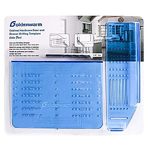 goldenwarm Cabinet Pull Template Door Template Drawer Pull Drill Template 1 Pack - TM160 Cabinet Handle Drill Mounting Drill Mounting Template