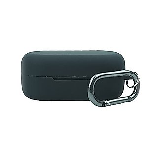 Claiol Silicone Case Compatible for Tozo T12, Protective Tozo T12 Case Cover with Metal Carabiner. (Black)