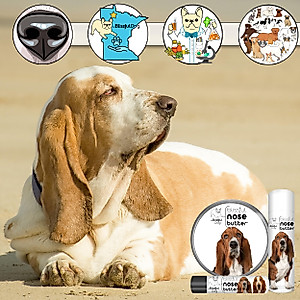 The Blissful Dog Basset Hound Unscented Nose Butter - Dog Nose Butter, 0.50 Ounce