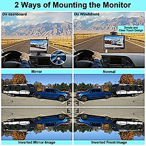 AMTIFO Wireless Backup Camera Car Truck HD 1080P 7 Inch Monitor Easy Install Rear View Camera System 2 Channels Color Night Vision A19