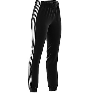 adidas Women's Essentials Fleece Tapered Cuff Pants, Black, Medium