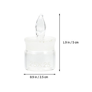 POPETPOP Laboratory Sampling Glass Weighing Bottle: 5pcs Clear Specific Gravity Bottles Equipment Laboratory Supply Weighing Holder Iwith Interchangeable Ground Stopper