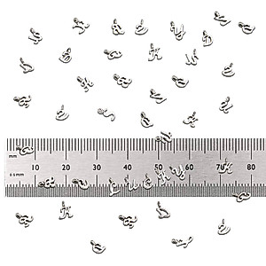 SANNIX 156Pcs/6 Sets ABC Letter Charms Mini A-Z Alphabet Bracelet Necklace Pendants with 200Pcs Open Jump Rings for DIY Jewelry Making