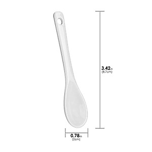 JANKOW Small Ceramic Spoon, Demitasse Espresso Spoons, Small Ceramic Spoon, Ice Cream Spoon for Sugar, Tea, Ice Cream.