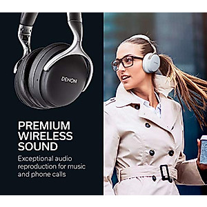 Denon AH-GC25W Premium Wireless Headphones with aptX Bluetooth | Hi-Res Audio Quality | Up to 30 hours of Wireless Use | Designed for Comfort | Battery-saving Auto-Standby Mode | White