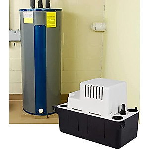 Little Giant VCMA-20ULST 115 Volt, 80 GPH, 1/30 HP Automatic Condensate Removal Pump with Safety Switch and Tubing, White/Black, 554435