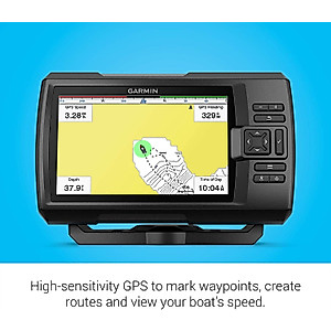 Garmin Striker Vivid 7sv Bundle with Transducer and Protective Cover, 7-inch Color Fishfinder, Vivid Scanning Sonar Color Palettes 010-02553-00