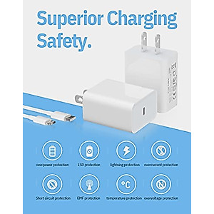 Fast Charger iPhone, 20W USB C Wall Charger with MFi Certified 6 FT Charger Cable Type C Charger Adapter Compatible with iPhone 14/14 Mini/14 Pro Max/13/13 Mini/13 Pro Max/11 Pro Max/XS Max/XS/XR/X
