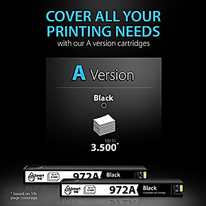 Smart Ink Compatible Ink Cartridge Replacement for HP 972A 972 (2 Pack Combo) to use with PageWide Pro 477dw 577dw 452dw 477dn 452dn 577z 552dw 377dw P55250dw Printers