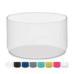 Flaskars Protective Silicone Boot for 12oz - 40 oz Hydroflask/Stanley Water Bottles Tumbler Anti-Slip Bottom Sleeve Cover Bumper (Fits Hydroflask 32 oz and 40 oz Bottles, Clear)