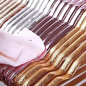 5pcs Aluminum Alloy Hangers Traceless Adult Clothes Dryer, Widened and Thicker Hangers, Size: 41.3*1.2*2 (Silver Grey)