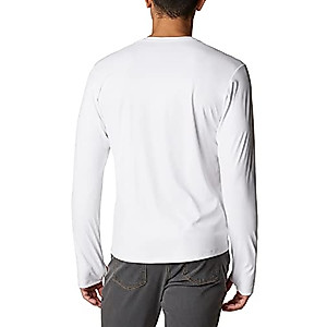 Columbia Men's M Sun Deflector Summerdry Long Sleeve Shirt, White, X-Large
