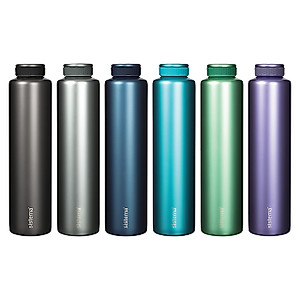 Sistema Hydrate Stainless Steel Water Bottle | 600 ml | BPA-Free | Double Wall Vacuum Insulated Metal Water Bottle | Keeps Liquid Hot & Cool | Assorted Colours
