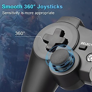 OUBANG Remote for PS3 Controller Wireless, Black and White Gamepad Wireless Work with PlayStation 3 Controller, Printing Game Controllers for PS3, Universe Pa3 Controller Gift for Kids Boy Girl Man