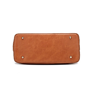 MKF Crossbody Satchel Bags for Women – PU Leather Pocketbook Purse, Shoulder Strap – Lady Top Handle Handbag