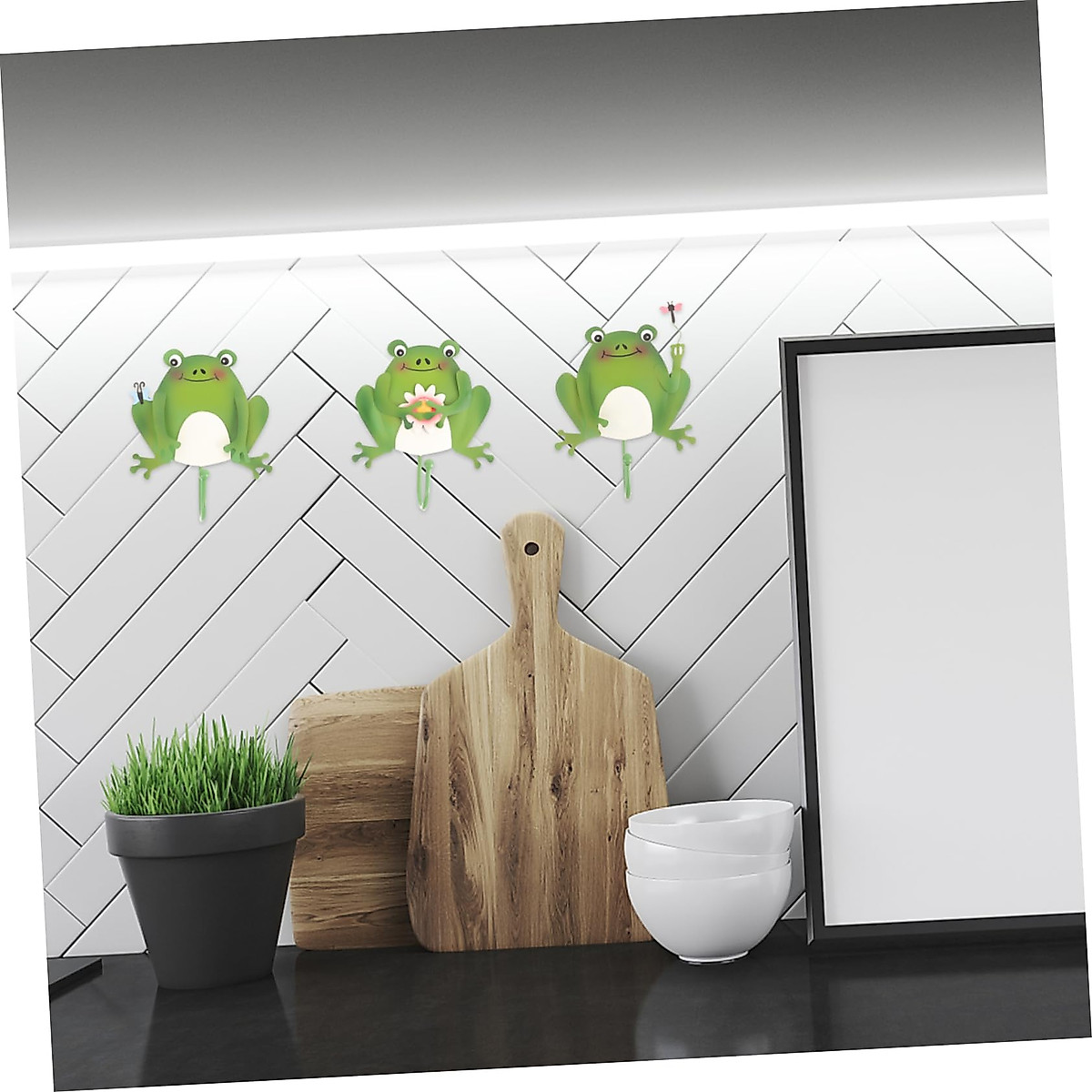 STOBAZA Coat Hanger Hooks Key Storage Hook 3pcs Frog Hook Wall Decoration Iron Key Animal Wall Storage Hook Towel Hook