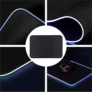 RGB Pad LED Mouse Pad Led Mouse Gaming Comfortable Mousepad Non- Rubber Base for Work Gaming Office Home Mouse Pad Glorious Pad