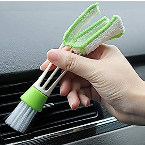 WOIWO Cleaning Brush For Air Outlet Of Two-Headed Car Air Conditioner, Soft Brush For Instrument Panel Dusting, And Cleaning Articles For Interior Decoration