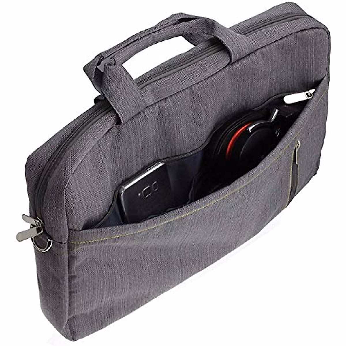 Navitech Grey Premium Messenger/Carry Bag Compatible With HP Spectre x360 15-df1010na 4K 15.6 InchConvertible Laptop