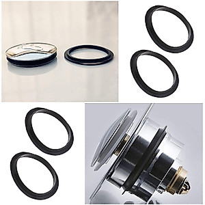 Create idea 5Pcs Sink Plug O-Ring Spare Sealing Gaskets for Metal Basin Plugs and Pop up Bath Sink Basin Plug Inner Diameter 31.5mm Outer Diameter 38mm Silica Gel Black