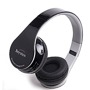 New Beyution BT513 Over-Ear HiFi Bluetooth 4.0 Headphones for Apple iPhone 5S 5C 5 4S IPAD Mini and All Series iPod Ipouch and Mac Laptop PC Tablet-Best Audio Performance-Black Color