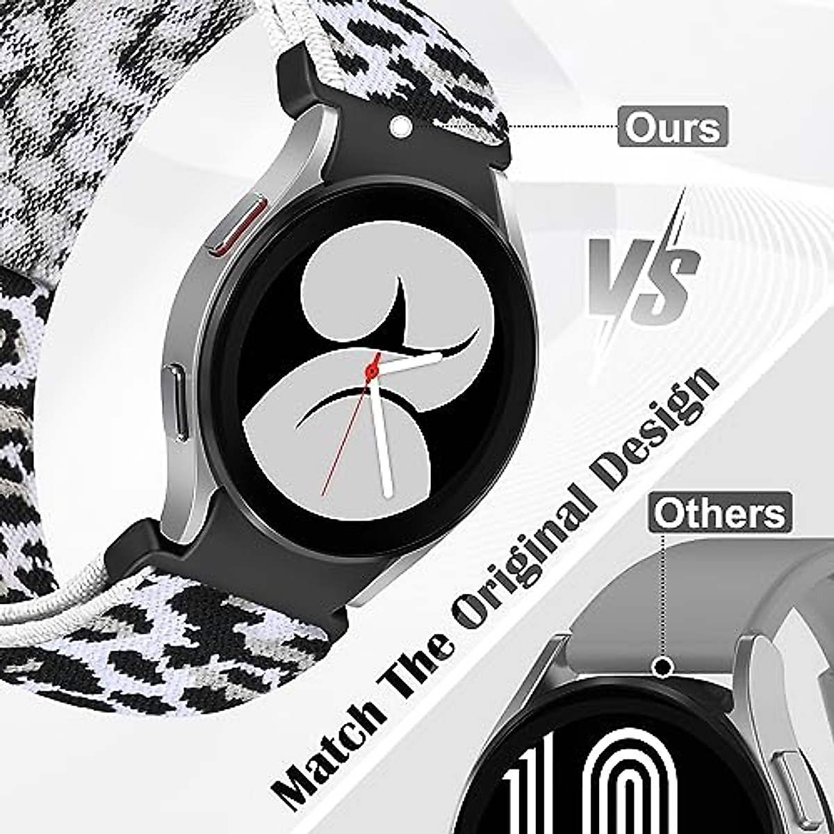 Compatible with Samsung Galaxy Watch 5 40mm 44m /Galaxy Watch 4 Band 40mm 44m/Watch 5 Pro Band 45mm/Watch 4 Classic Strap 42mm 46mm, 20mm Soft Elastic Wristband Women Men (5 Pack)