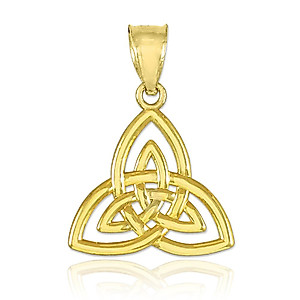 10k Gold Celtic Knot Charm Triquetra Pendant