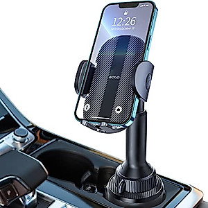 OQTIQ Cup Holder Phone Mount for Car No Shaking Cup Phone Holder for Car Sturdy & Adjustable Cell Phone Holder Mount for Truck, SUV Quick Extension Long Arm for iPhone, Samsung, Nokia, LG, Smartphones