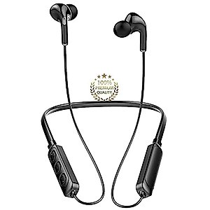Bluetooth Headsets Wireless Earbuds IPX5 Waterproof Sports 3D Stereo Headphones with 24Hr Playtime Noise Canceling in-Ear Built-in Mic Earphone for iPhone/Android/iOS.