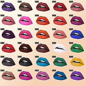 7V HOME BEAUTY Black Matte Liquid Lipstick, Long Lasting High Pigmented Non-stick Waterproof Black Lipstick (5ml, 723)