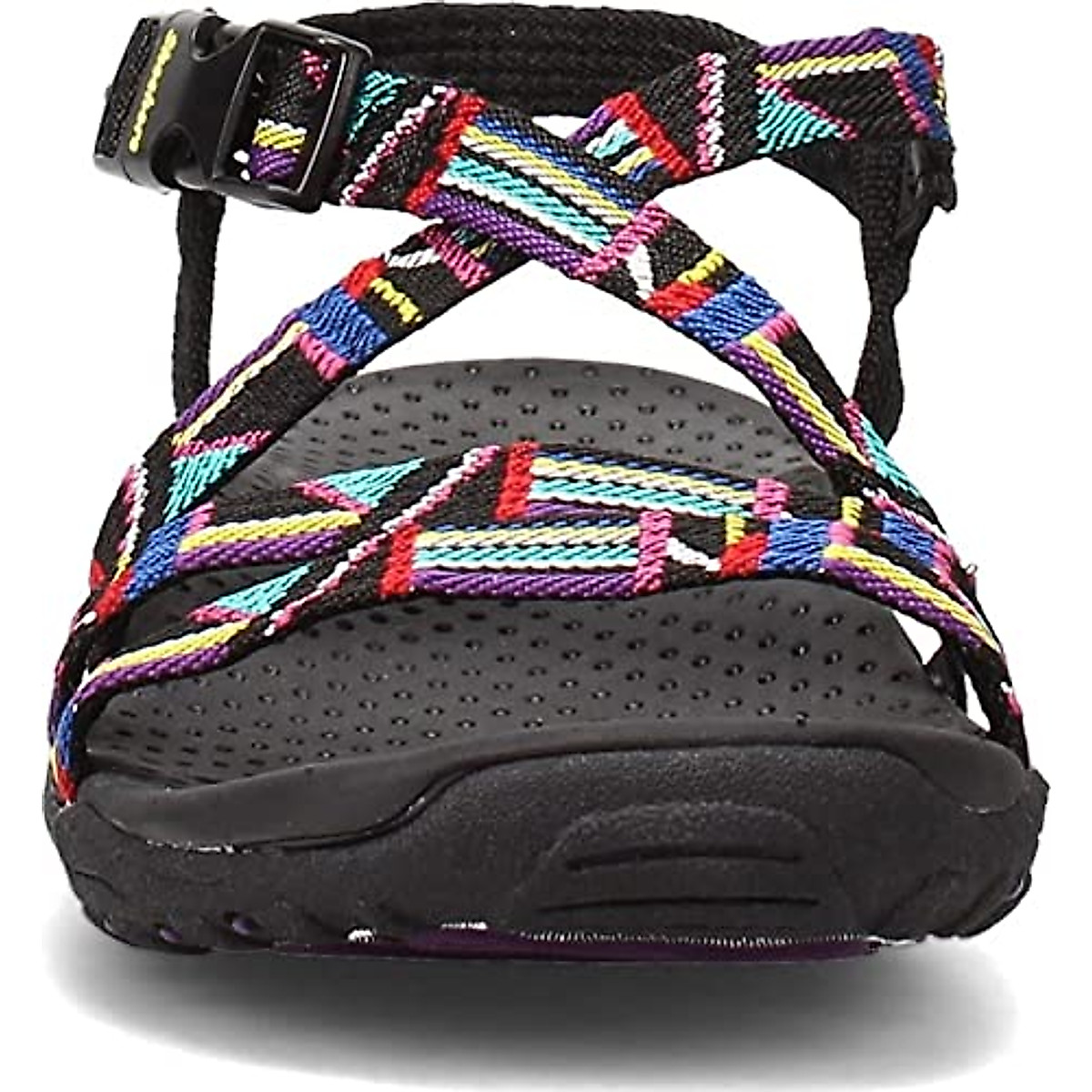 Skechers Women's Reggae-Native VIBEZ Sport Sandal, Black Multi, 6