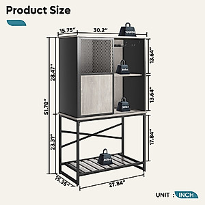 Bestier Wine Bar Cabinet for Liquor and Glasses Coffee Station Buffet Sideboard with Wine Glass Rack Mini Bar for Home Kitchen Storage Cabinet with Sliding Door and Open Shelf