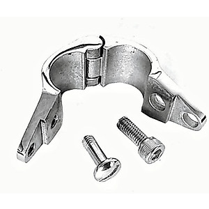 2Pcs Boat Bimini Top Hinged Jaw Slide, Stainless Steel 316 Marine Boat Canopy Tube Clamp Fitting Boat Accessories (Type: with Lock nut, 1 1/4inch)